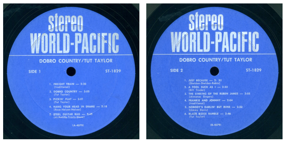 PACIFIC JAZZ / WORLD PACIFIC LABELOGRAPHY